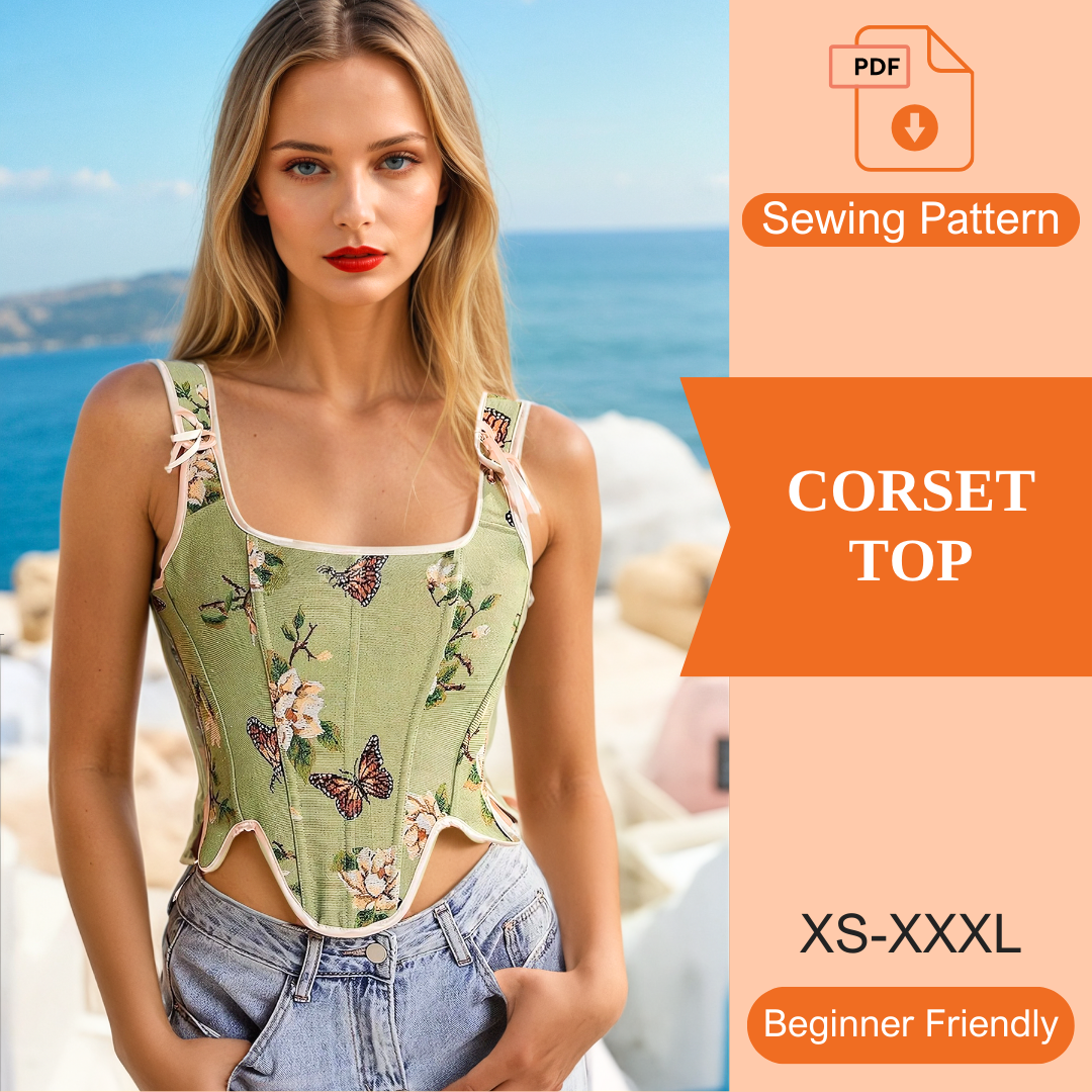 Corset Top PDF Sewing Pattern – Udosew