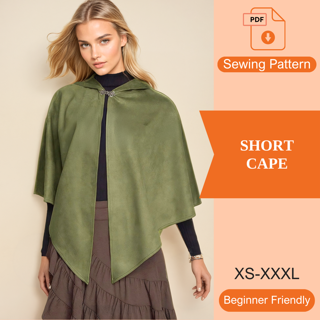 Short Cape PDF Sewing Pattern – Udosew